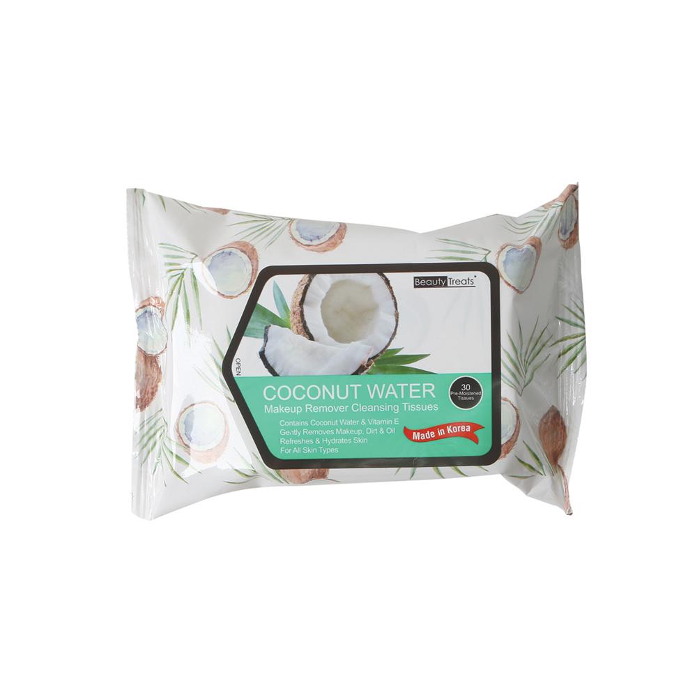 COCONUT WATER MAKEUP REMOVER CLEANSING TISSUES – www.beauty-treats.com